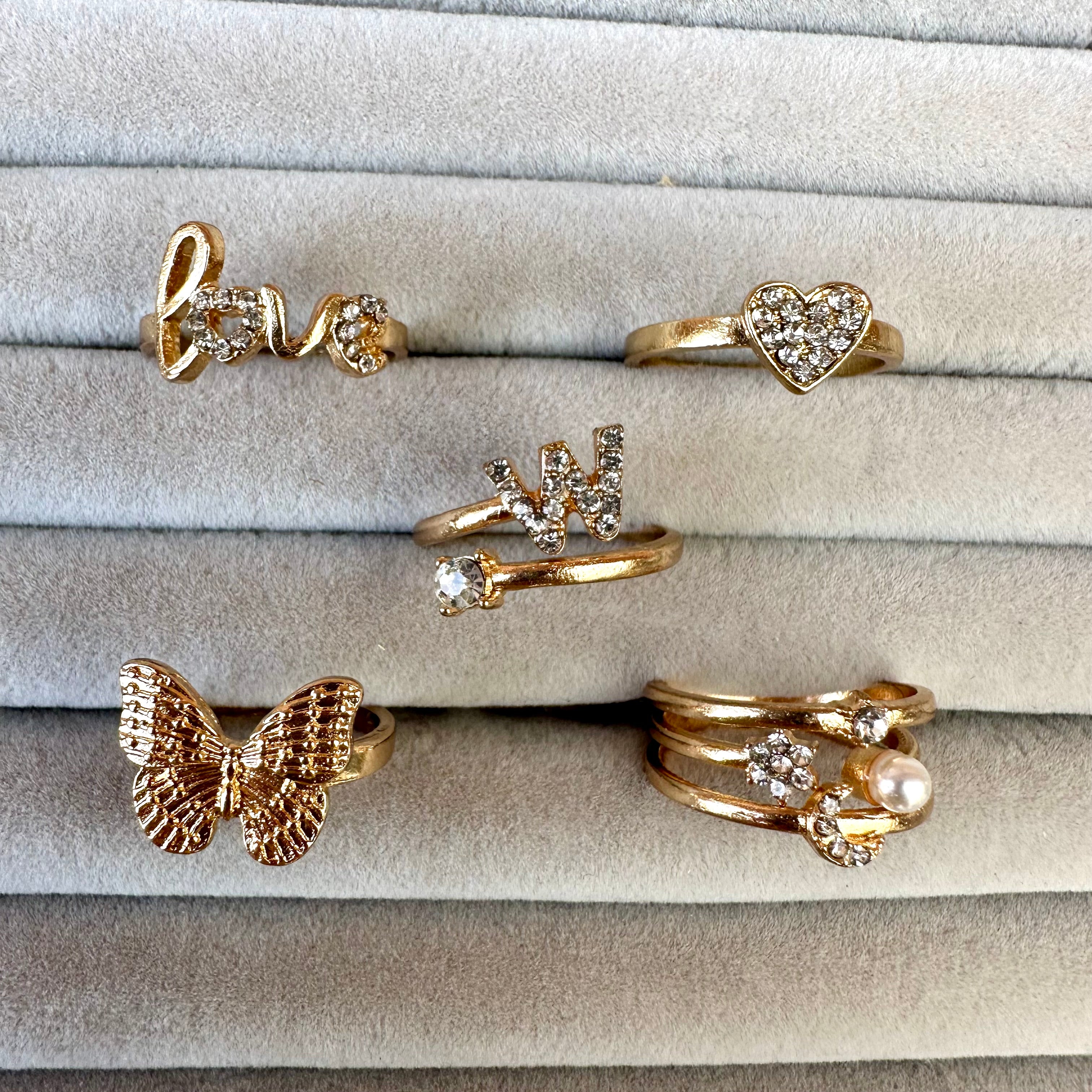 Set Of 5 Rings – The Gemini Jewels